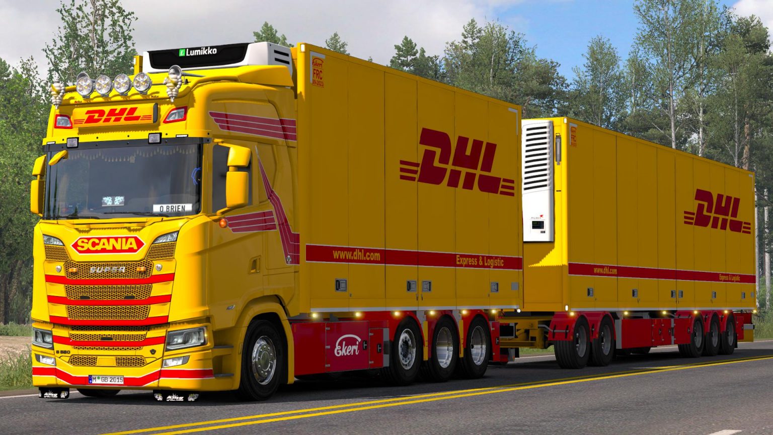 DHL Tandem Skin for Scania S 1.38 ETS2 - Euro Truck Simulator 2 Mods | American Truck Simulator Mods