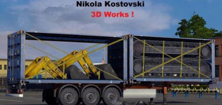 Excavator Cargo Trailer | Euro Truck Simulator 2 Mods | ATS Mods