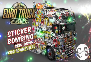 SKIN STICKER BOMBING FOR SCANIA RJL ETS 2 - Euro Truck Simulator 2 Mods ...