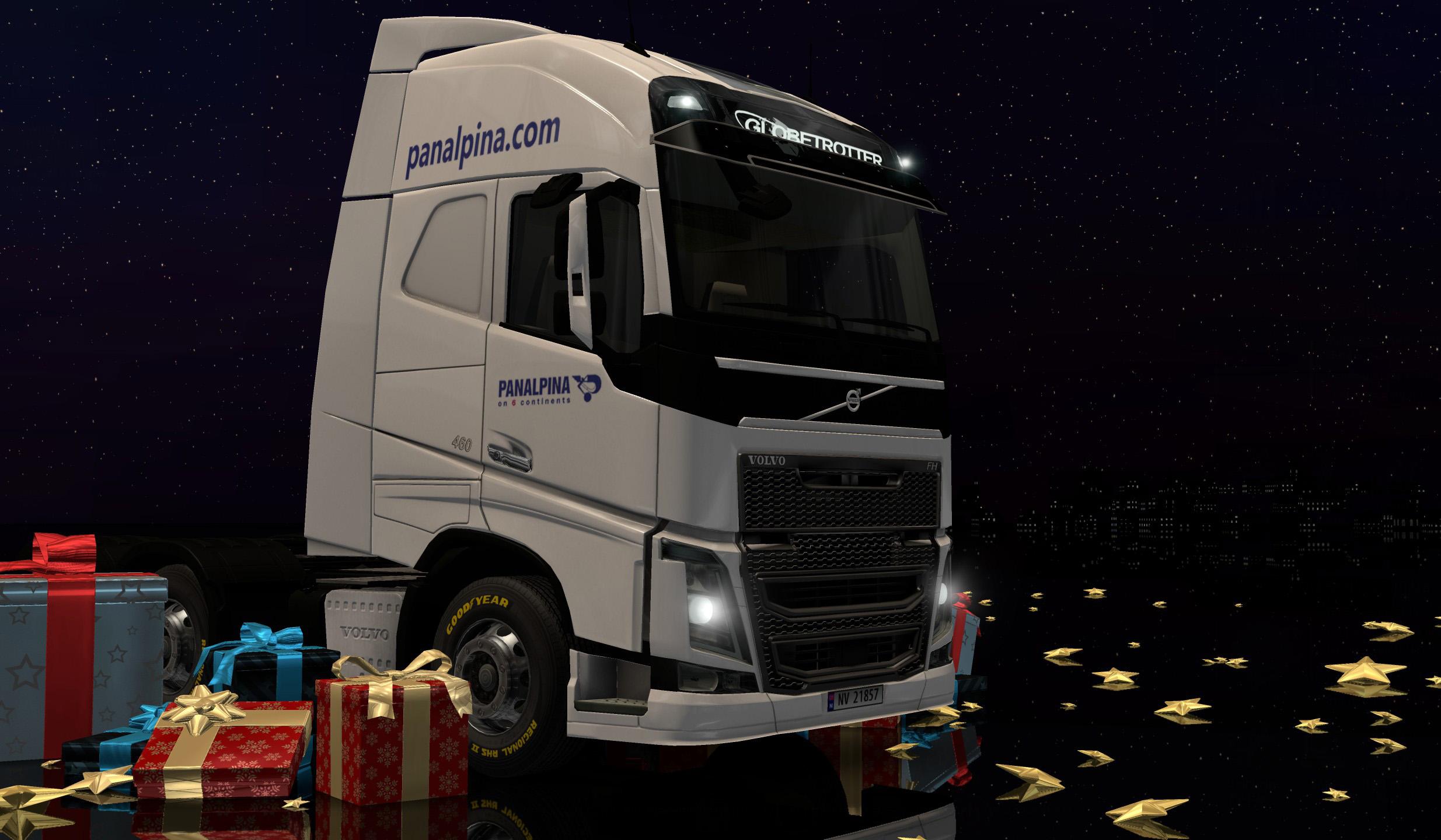 SCS X-MAS BACKGROUND MOD ETS2 - Euro Truck Simulator 2 Mods | American ...