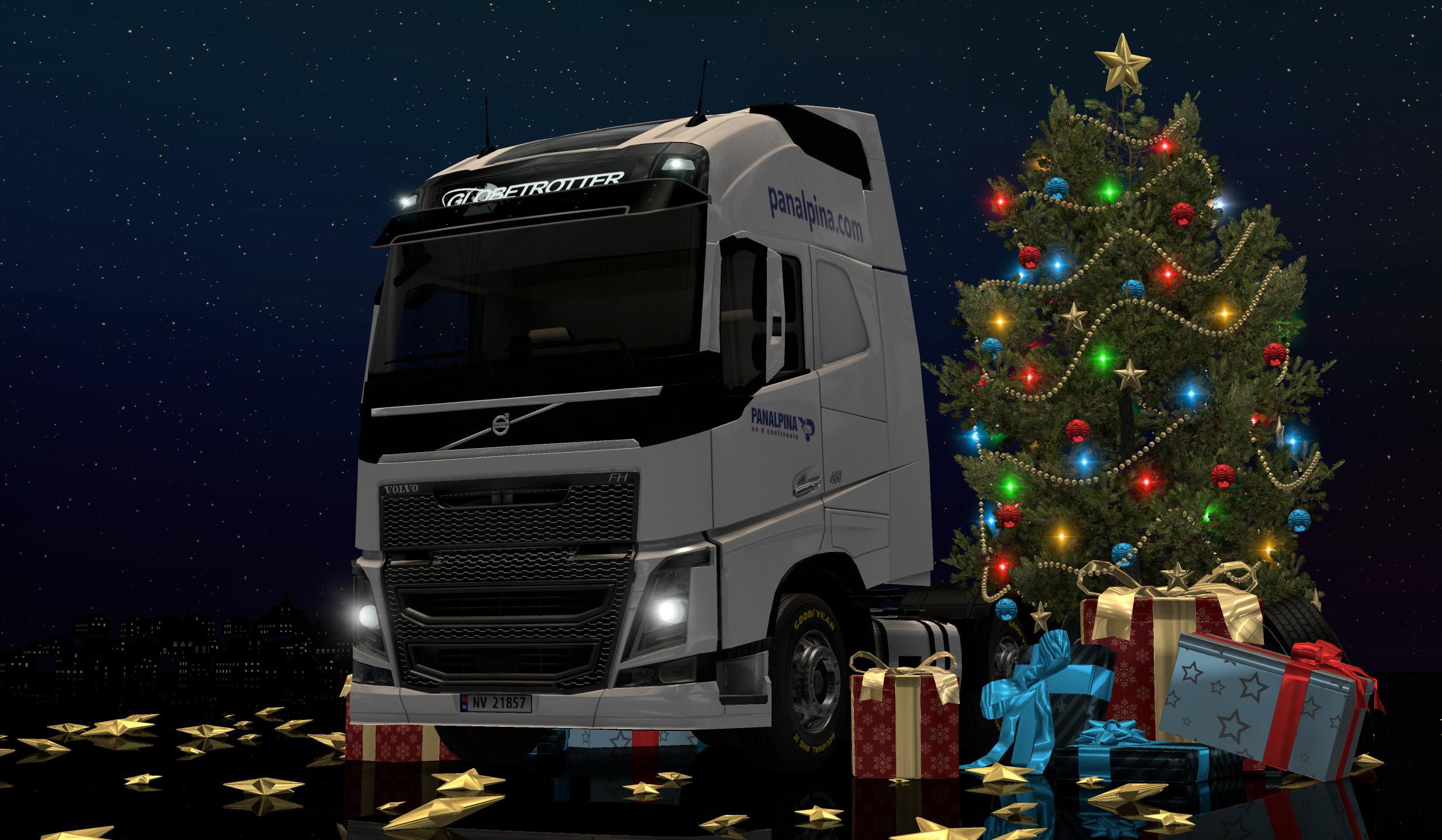 SCS X-MAS BACKGROUND MOD ETS2 - Euro Truck Simulator 2 Mods | American ...