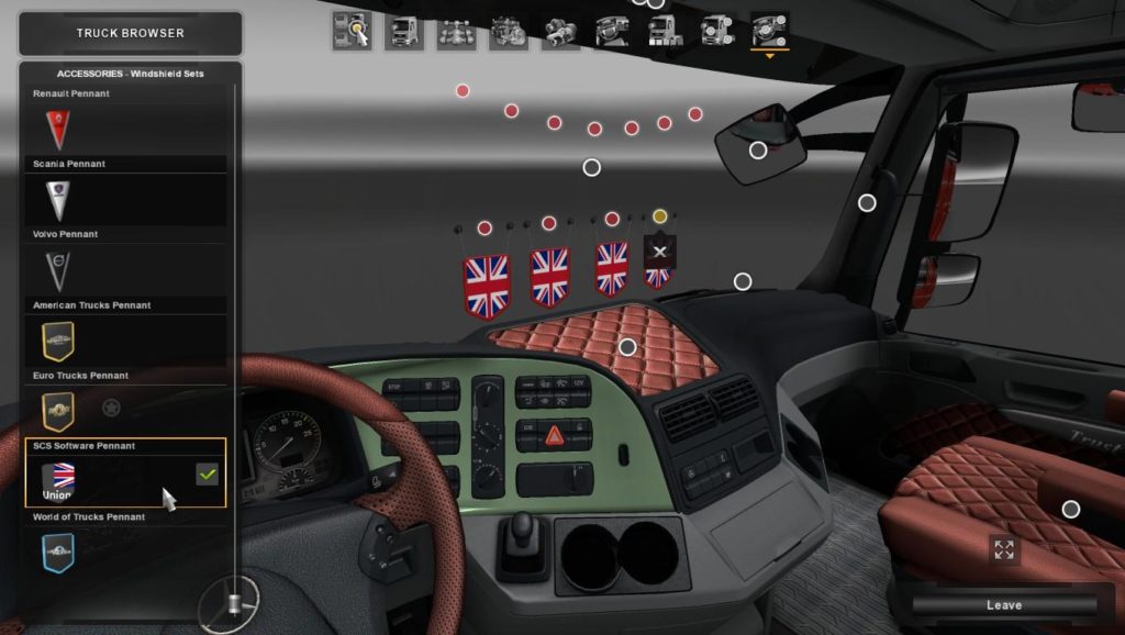 UNION JACK FLAG PENNANT Interior - Euro Truck Simulator 2 Mods ...