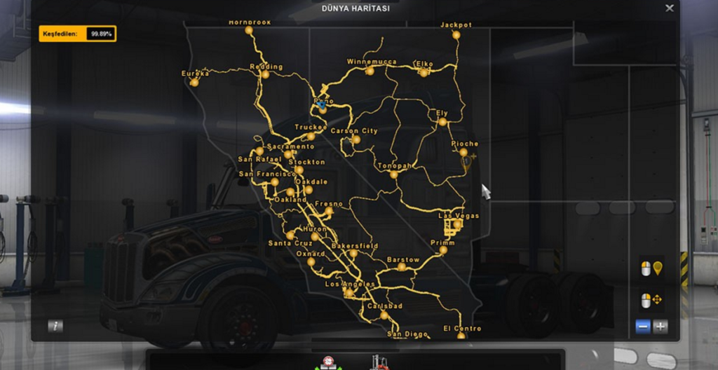100% Maps Save File ATS - Euro Truck Simulator 2 Mods | American Truck ...