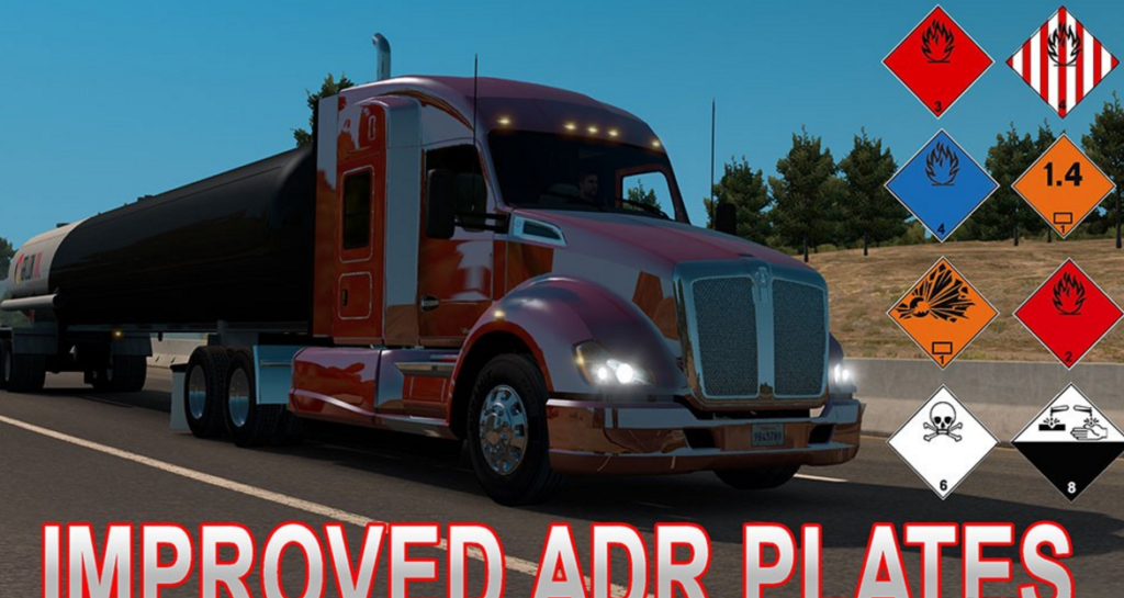 Improved ADR Plates for ATS - Euro Truck Simulator 2 Mods | American ...