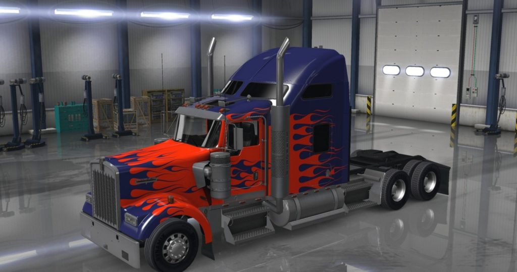 Optimus Prime Kenworth W900 Truck metallic Mod - Euro Truck Simulator 2 ...