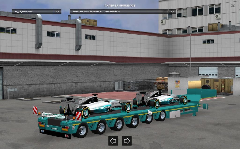 MERCEDES AMG PETRONAS FORMULA ONE TEAM V1.2 Trailer - Euro Truck ...