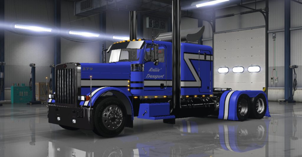 Peterbilt 379 Blue Rollin’ Transport v 1.0 Mod - Euro Truck Simulator 2 ...