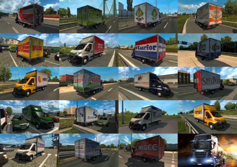 VANS WITH SKINS ETS2 COMPANY MOD - Euro Truck Simulator 2 Mods ...