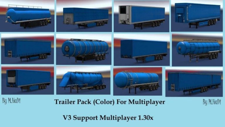 COLORFUL PACK TRAILER FOR MULTIPLAYER & SINGLE PLAYER V1.0 ETS2 - Euro ...