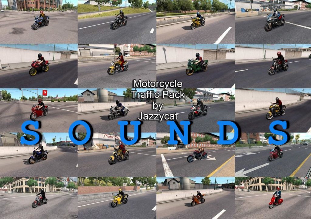 SOUNDS FOR MOTORCYCLE TRAFFIC PACK BY JAZZYCAT V1.6 ETS2 - Euro Truck ...
