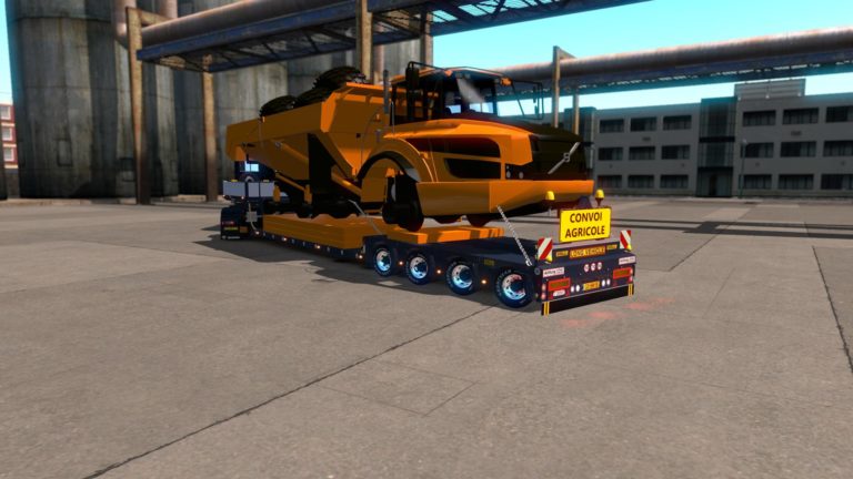 DOLL TRAILER 4AXLED WITH DUMPER ORANGE 1.35 ETS2 - Euro Truck Simulator ...