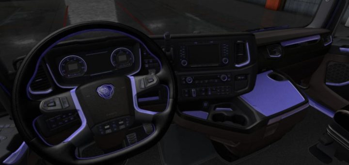 Kingcustom BLUE STARS interior 1.47+1.51 ETS2 - Euro Truck Simulator 2 ...