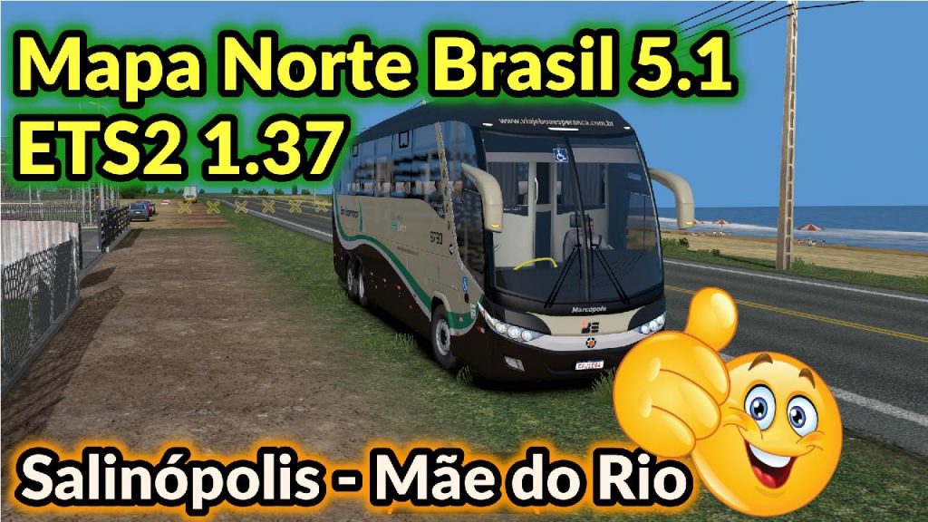 BRAZIL NORTH MAP v5.1 + MOD BUS ETS2 - Euro Truck Simulator 2 Mods ...