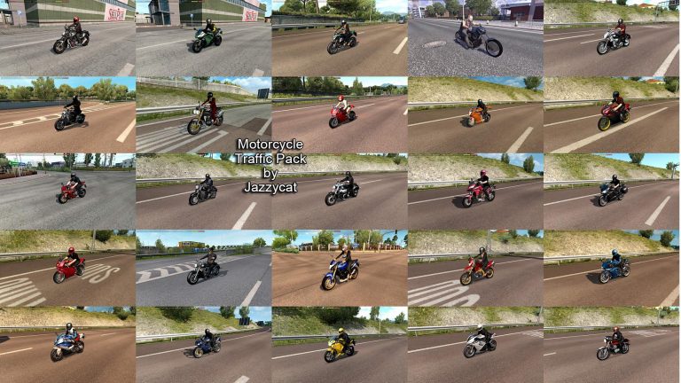 Motorcycle Traffic Pack by Jazzycat v3.8.4 ETS2 - Euro Truck Simulator ...