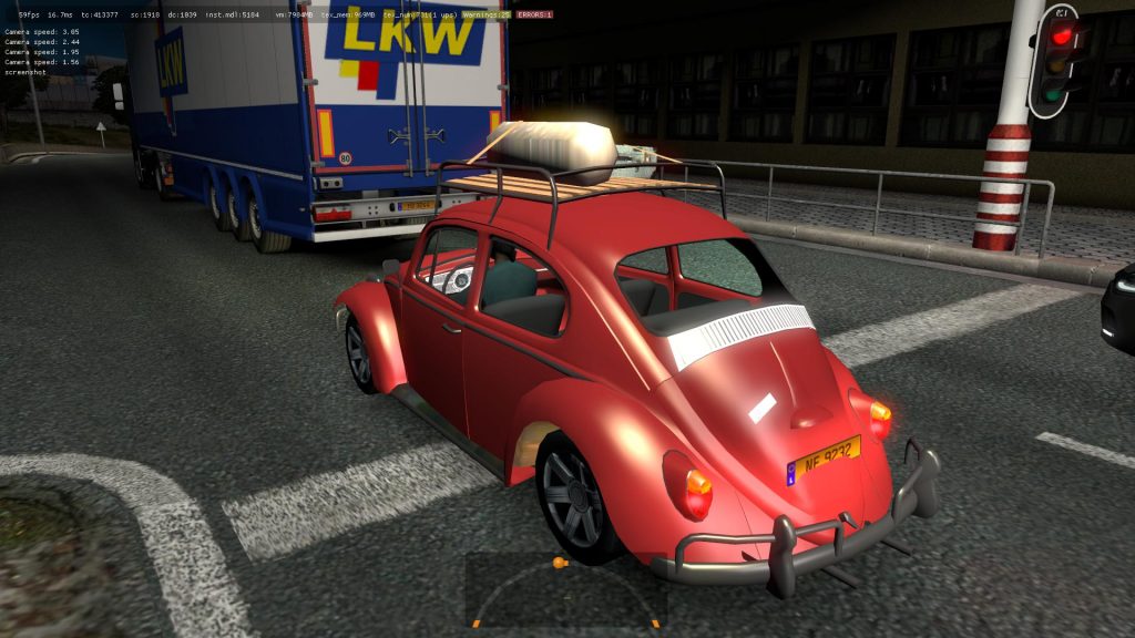 Volkswagen Beetle Fusca car in traffic ETS2 1.39.x Mod - Euro Truck ...