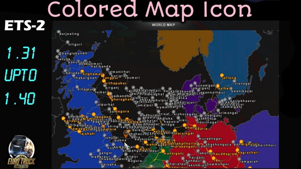 Colored Map Icon 1.40 ETS2 - Euro Truck Simulator 2 Mods | American ...