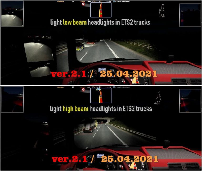 Light headlight change 1.40 ETS2 - Euro Truck Simulator 2 Mods ...