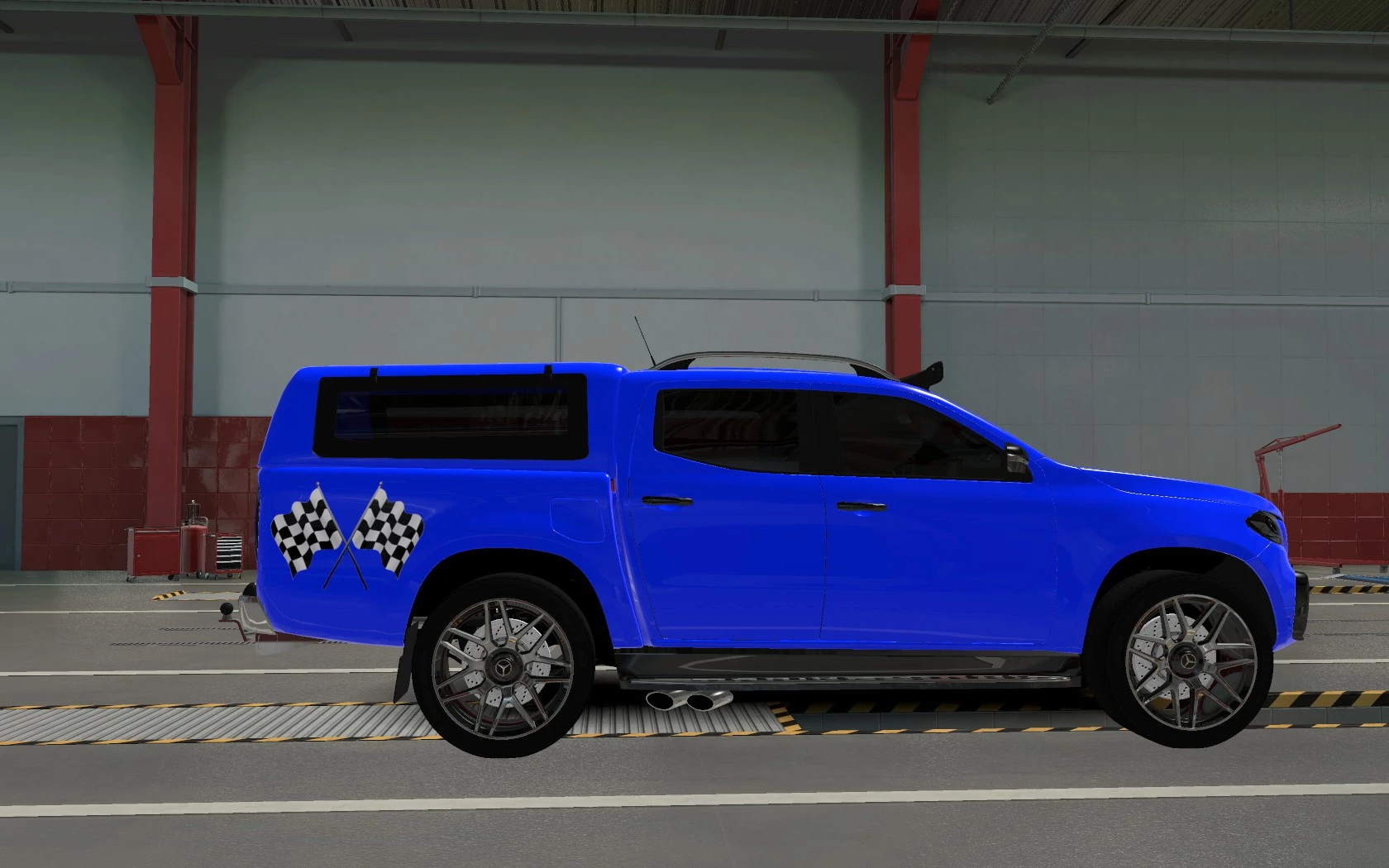 SKIN MERCEDES-BENZ W470 X-CLASS RACING BLUE 1.40 ETS2 - Euro Truck ...