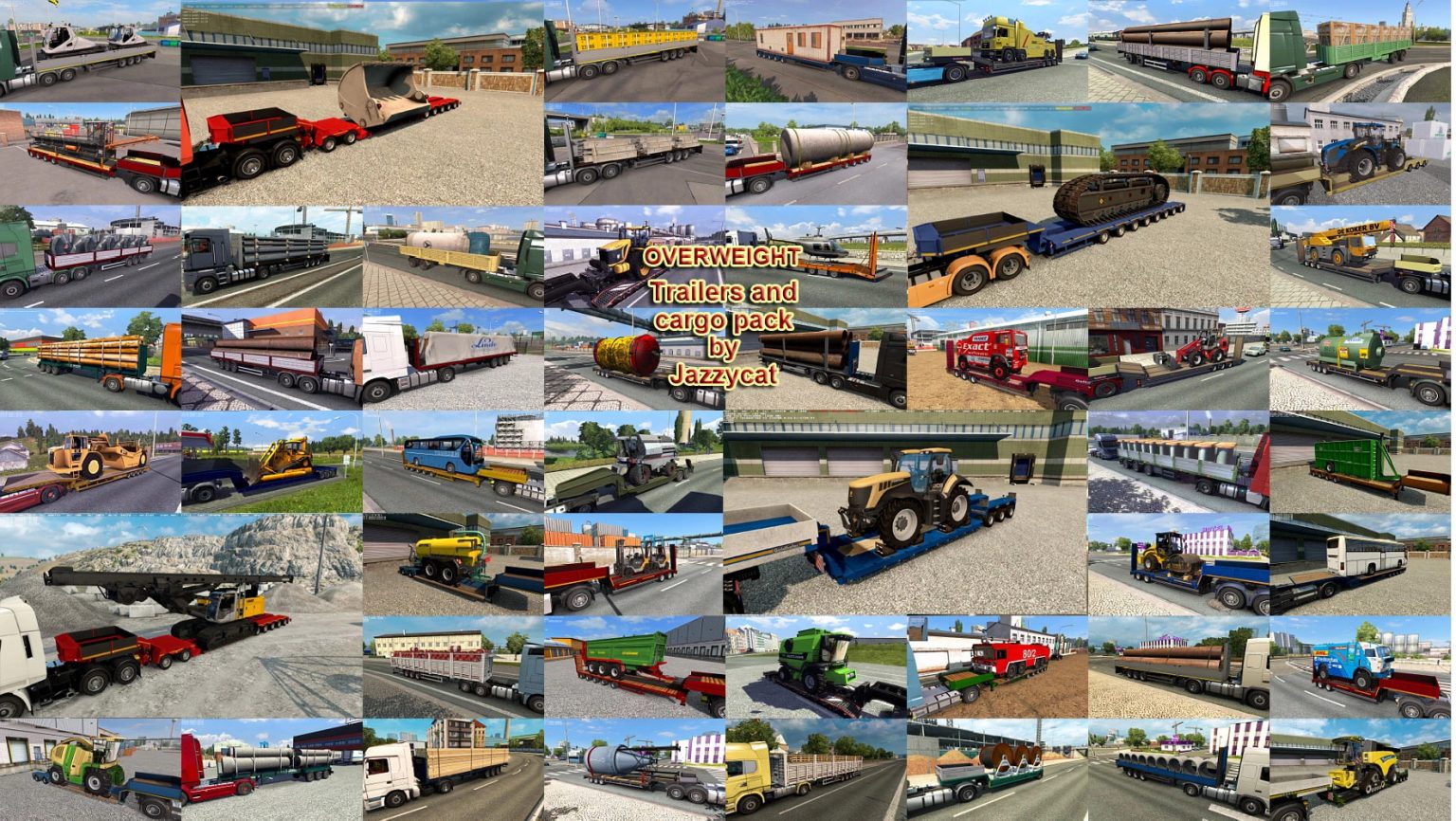 Overweight Trailers and Cargo Pack by Jazzycat v9.8 ETS2 - Euro Truck ...