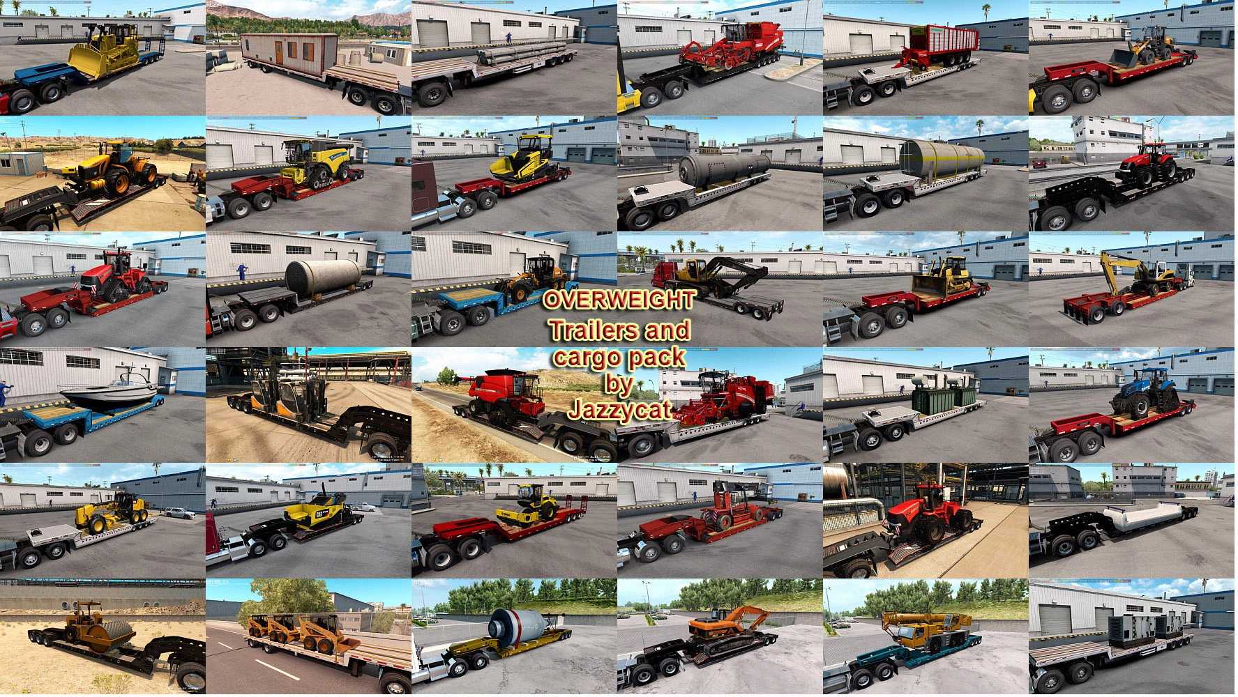 Overweight Trailers and Cargo Pack by Jazzycat v5.4.1 ATS - Euro Truck ...