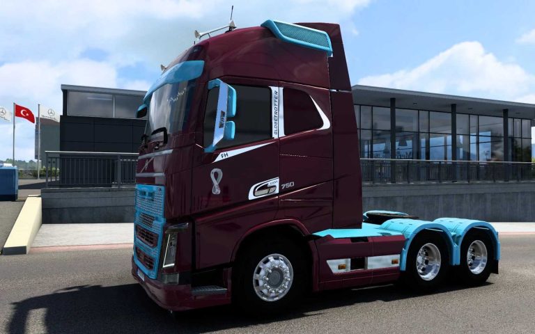SKIN VOLVO FH 2012 FIFA WORLD CUP QATAR 2022 1.0 1.45 ETS2 - Euro Truck ...