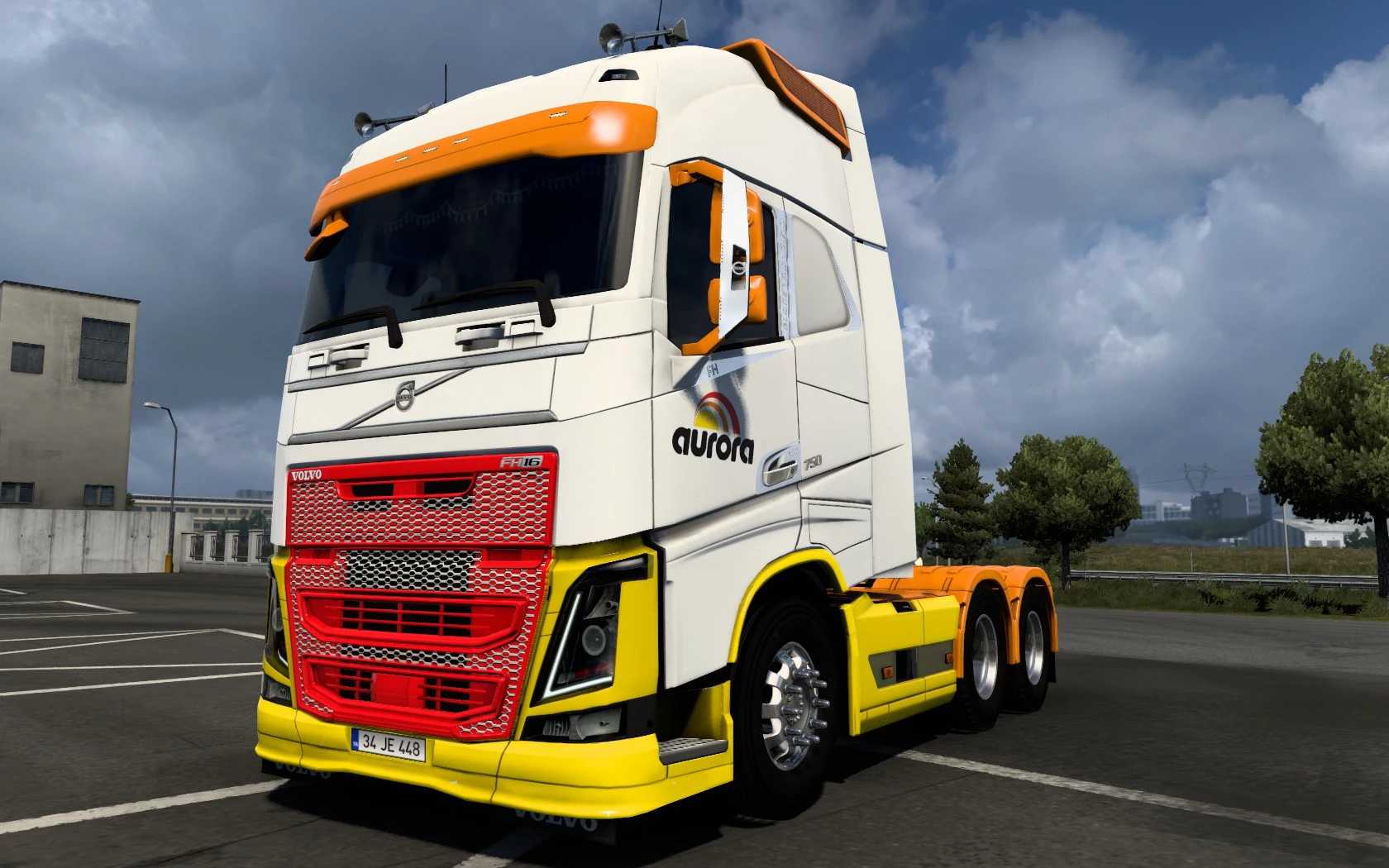 SKIN VOLVO FH 2012 AURORA V1.0 1.40 1.46 ETS2 - Euro Truck Simulator 2 Mods | American Truck ...