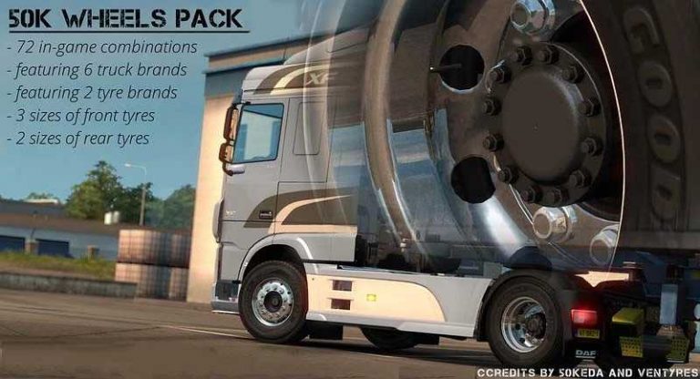 50K Wheels Pack v4.6 1.46 ETS2 - Euro Truck Simulator 2 Mods | American Truck Simulator Mods