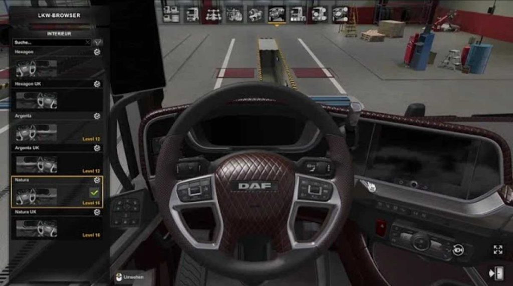 DAF 2021 Dark Brown Interior v1.0 ETS2 - Euro Truck Simulator 2 Mods ...
