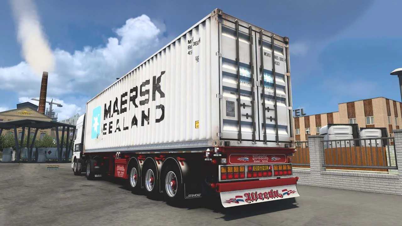 Weeda D-Tec Container Trailer v1.46 ETS2 - Euro Truck Simulator 2 Mods ...