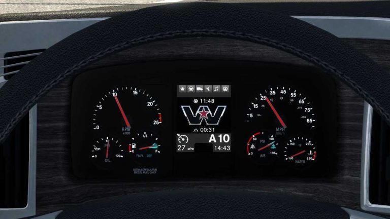 Western Star 49X Improved Dashboard v1.3 ATS - Euro Truck Simulator 2 ...