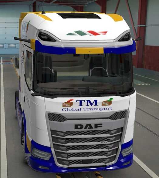 Skin Cabin DAF XG+ blue by maury79 1.47 ETS2 - Euro Truck Simulator 2 ...
