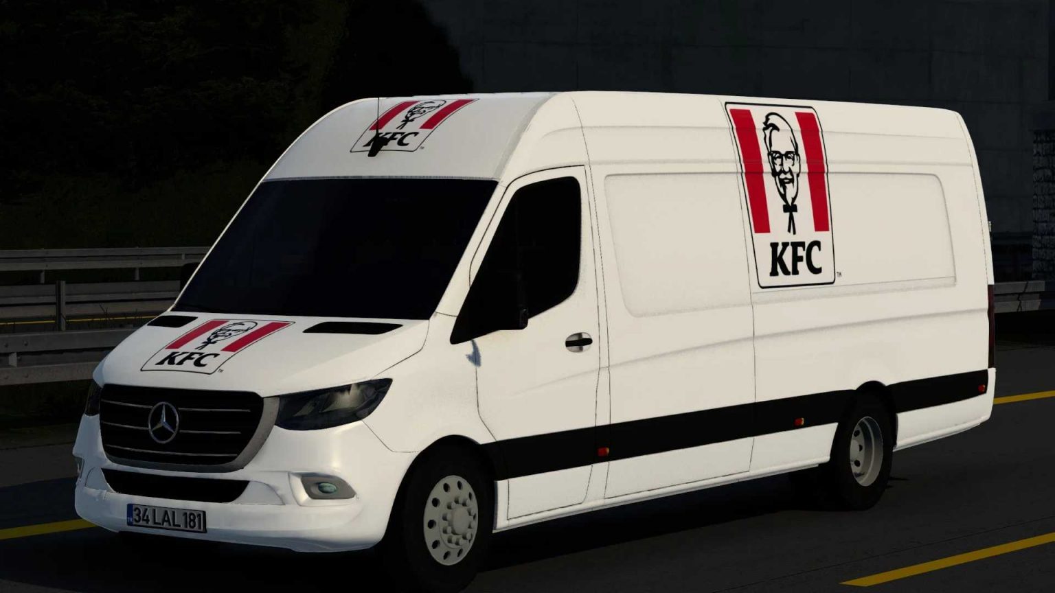 SKIN KFC 2018 MERCEDES-BENZ SPRINTER 2019 1.0 1.47 ETS2 - Euro Truck ...