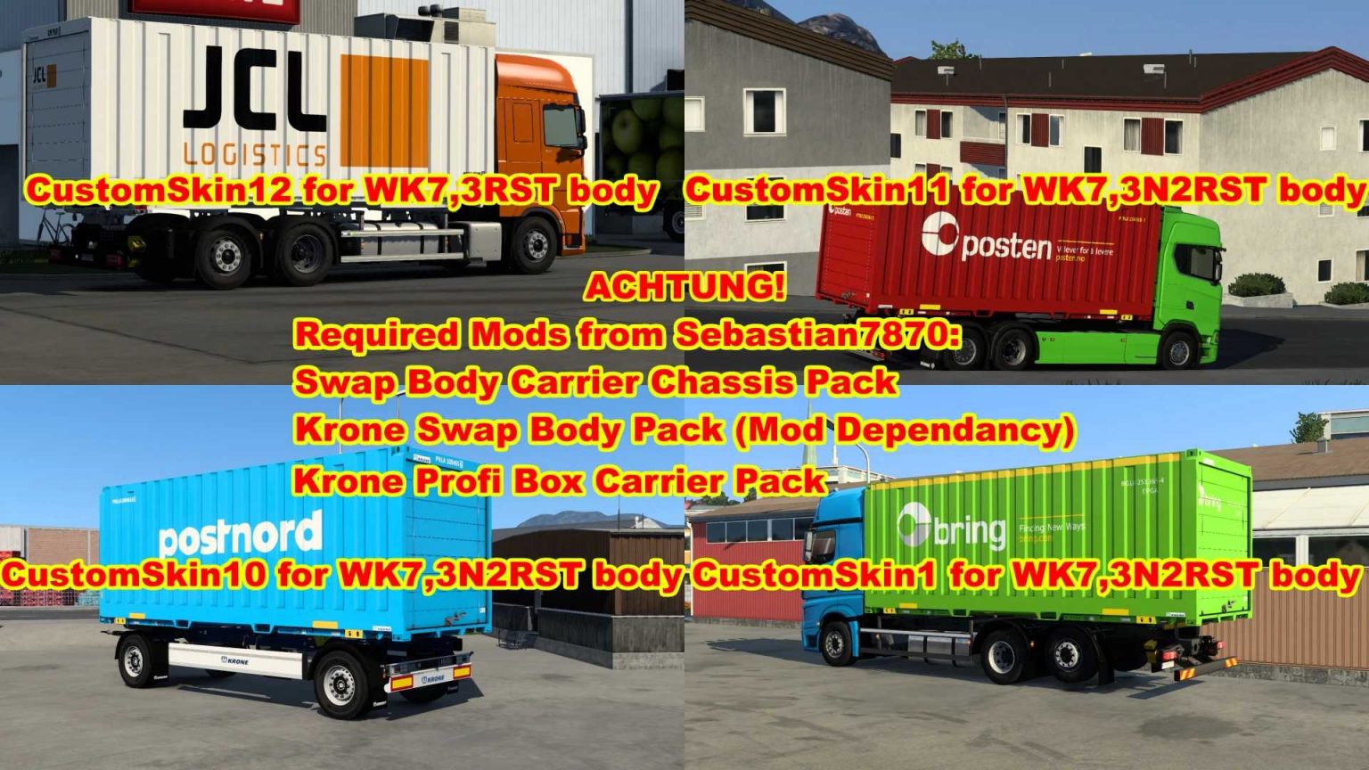 Company Skins for Swapbody Containers v1.0 ETS2 - Euro Truck Simulator ...