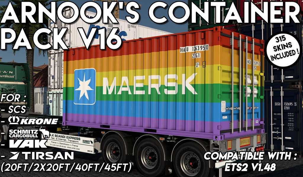Containers Pack Project by Arnook v16.0 1.48 ETS2 - Euro Truck ...