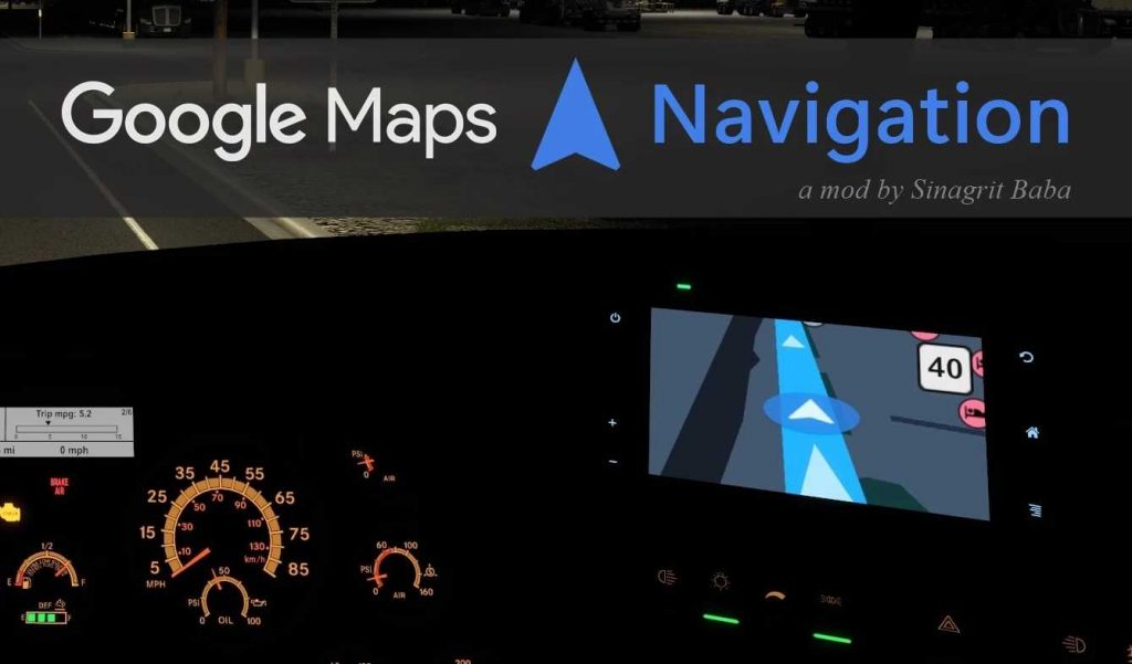 Google Maps Navigation Night Version v2.7 ATS - Euro Truck Simulator 2 ...