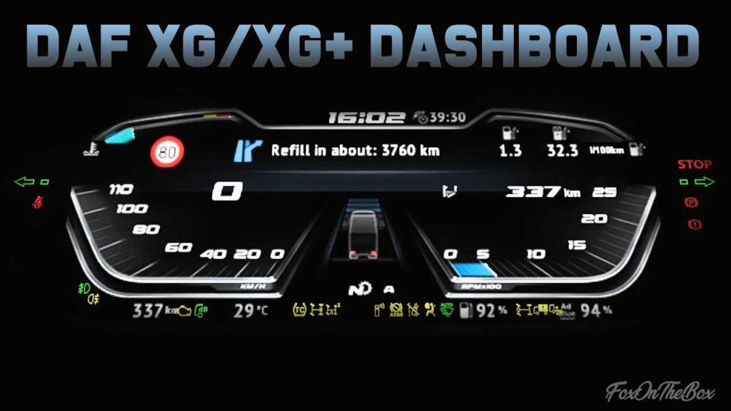 High Quality Dashboard - DAF 2021 XG & XG+ v2.5.1 ETS2 - Euro Truck Simulator 2 Mods | American ...
