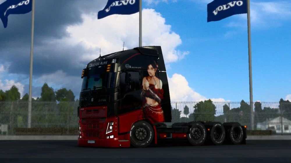 Volvo FH12 (Pendragon) Momiji Red Wedding Dress Skin By Zen Workshop 1.48 ETS2 - Euro Truck ...