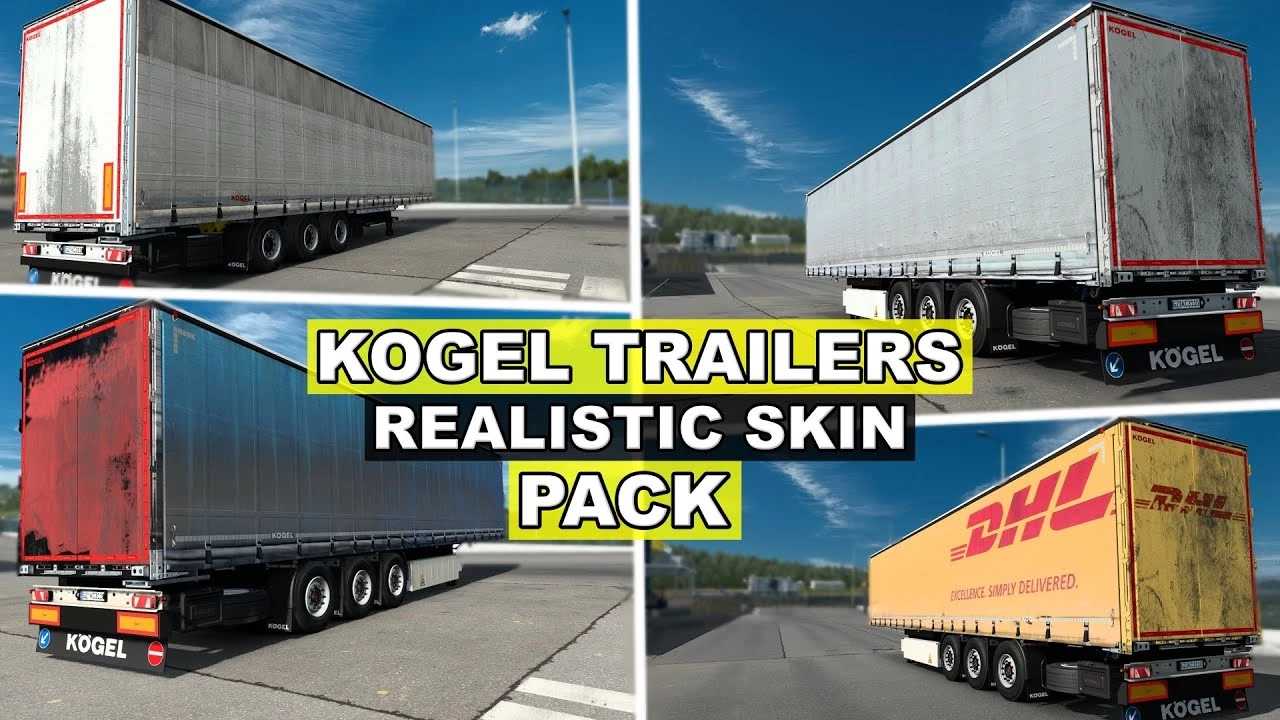 Realistic Skin Pack for Kogel Trailers Cargo/Mega v1.0 ETS2 - Euro ...