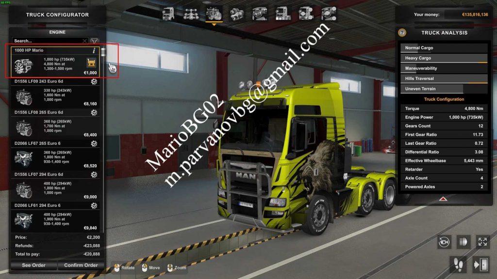 1000 hp + & 6/12 speed transmissions for Man trucks for 1.49 ETS2 ...