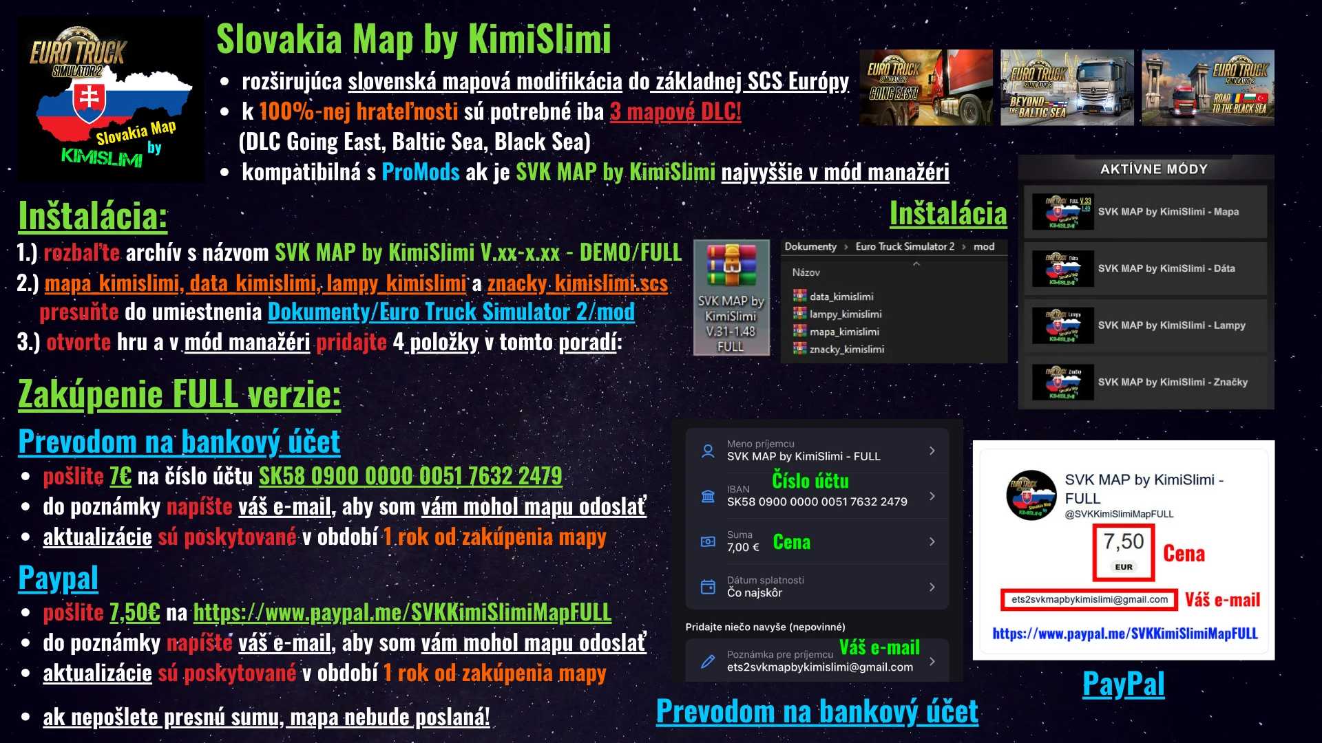 SVK MAP by KimiSlimi V.35B/1.50 - DEMO/FULL ETS2 - Euro Truck Simulator 2 Mods | American Truck ...