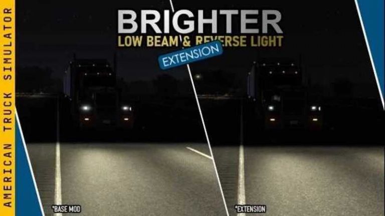 Brighter Low Beam Headlights and Reversing Lights v1.50 ATS - Euro ...