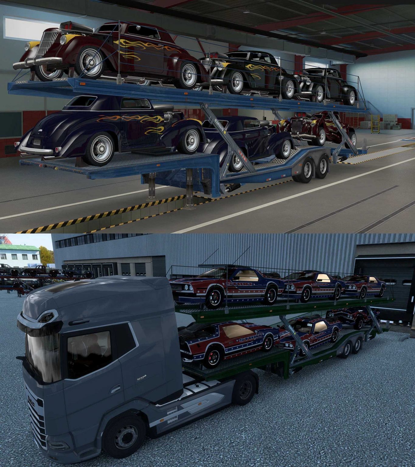 OWNABLE OLD SCS CAR TRANSPORTER TRAILER 1.50.x ETS2 - Euro Truck ...