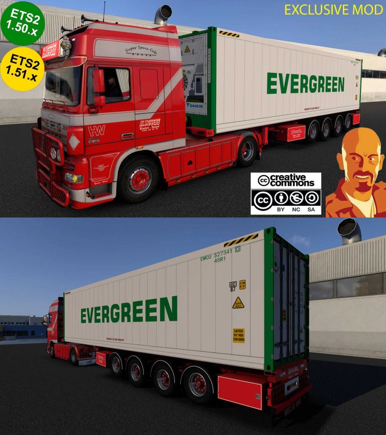 DAF XF95 WEEDA + D-TEC TRAILERS (EXCLUSIVE MOD) 1.50-1.51.x ETS2 - Euro Truck Simulator 2 Mods ...