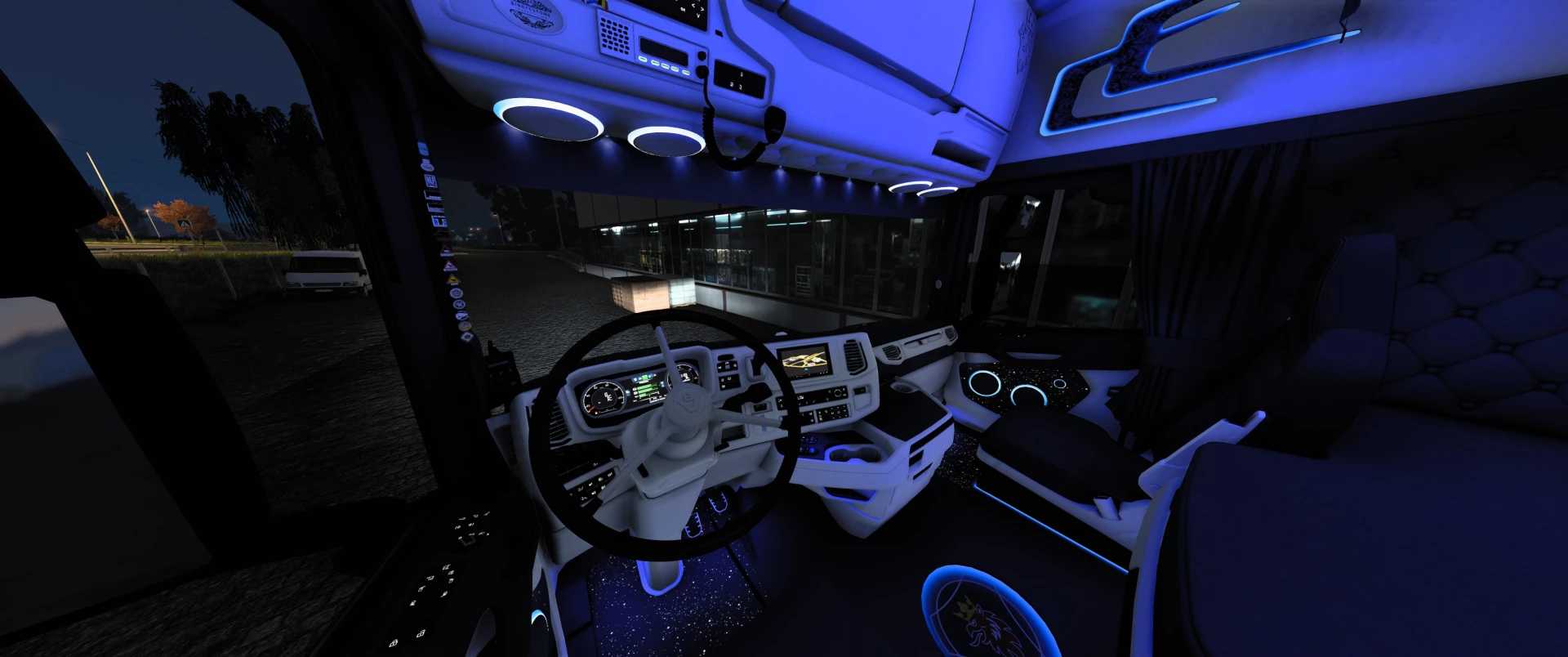 Kingcustom BLUE STARS interior 1.47+1.51 ETS2 - Euro Truck Simulator 2 ...