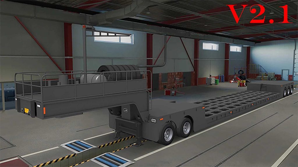 Multi AXLE FLATBED TRAILER 10 AXLES v2.1 1.51 ETS2 - Euro Truck ...