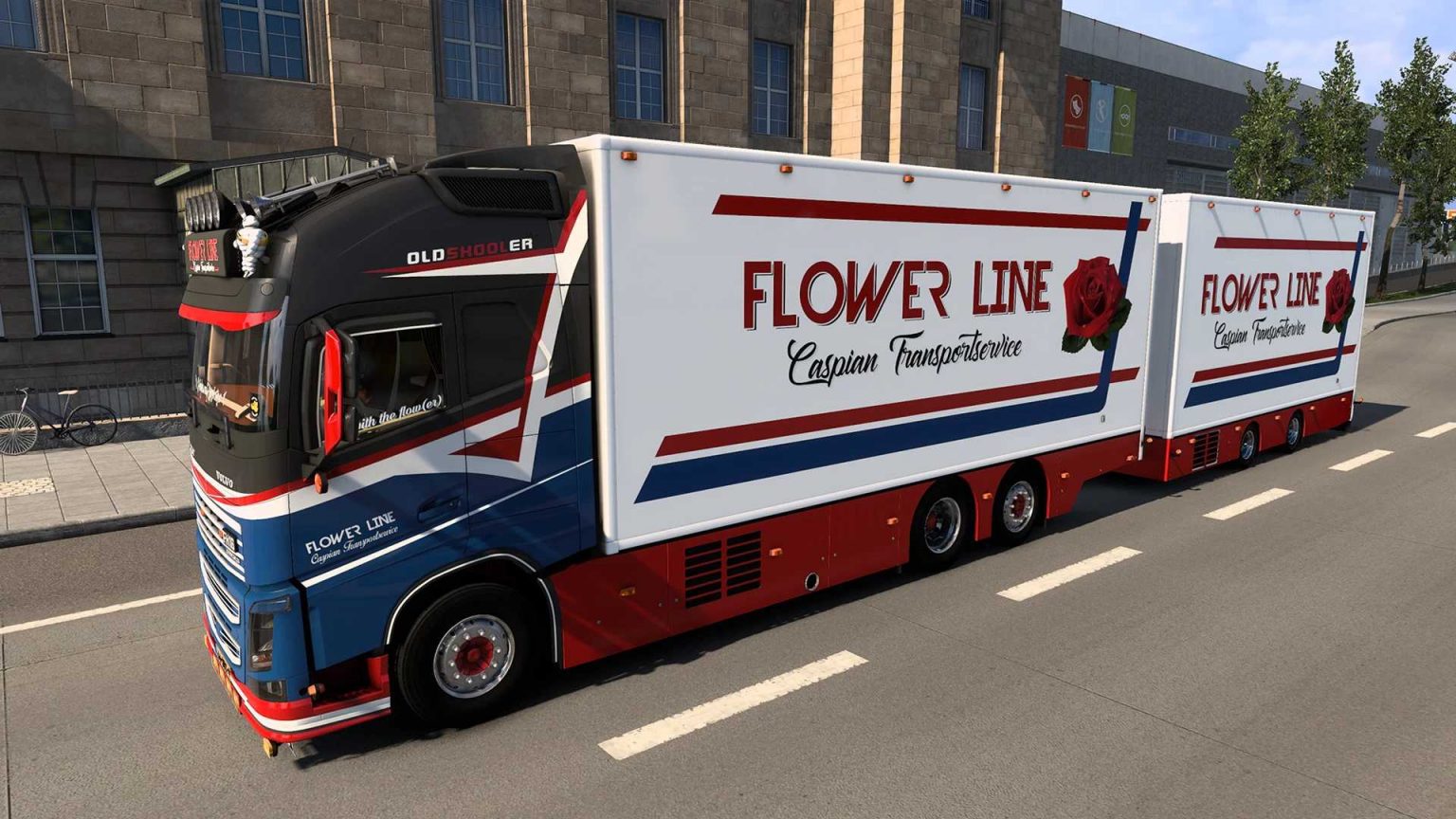 VOLVO FH16 FLOWER LINE + BDF TRAILER v3.0 1.51.X ETS2 - Euro Truck ...