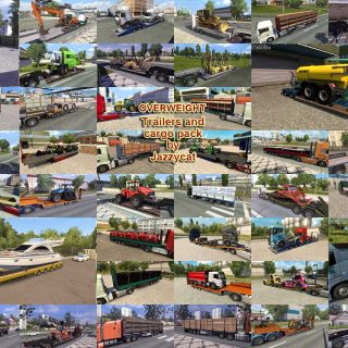 Overweight Trailers and Cargo Pack by Jazzycat v11.9.6 ETS2 - Euro ...