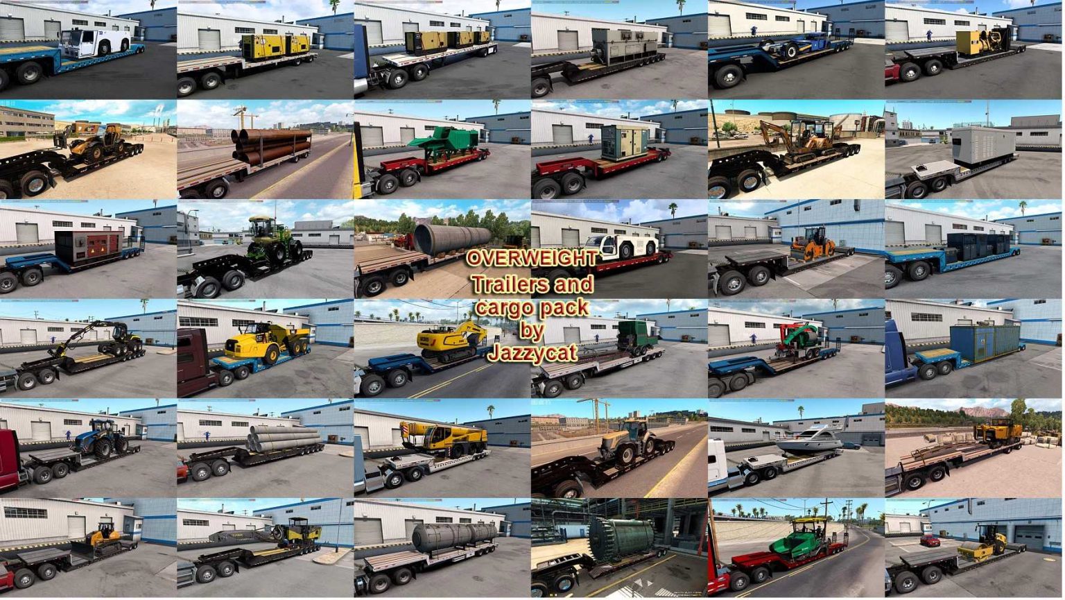 Overweight Trailers and Cargo Pack by Jazzycat v6.1.5 ATS - Euro Truck ...