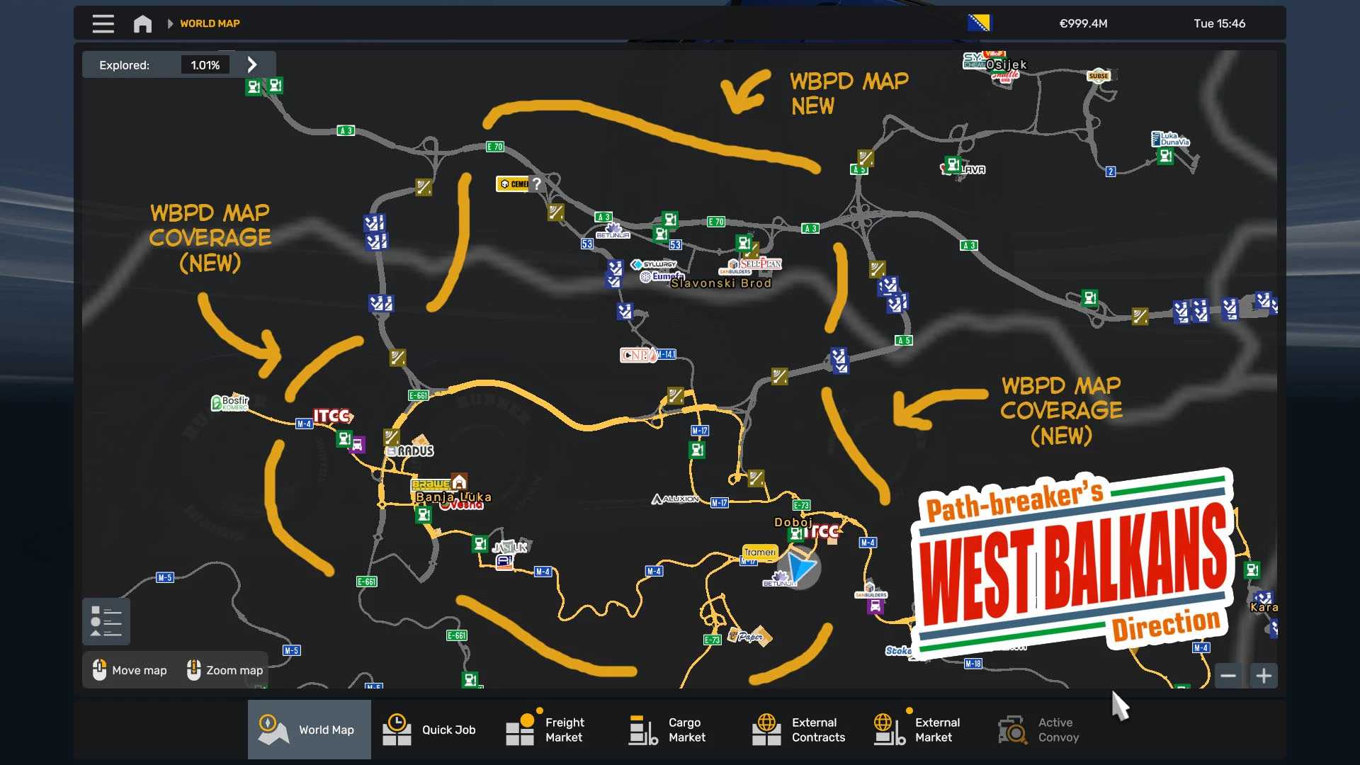 West Balkans Path-Breaker’s Direction (WBPD) Map v3.0 ETS2 - Euro Truck Simulator 2 Mods ...