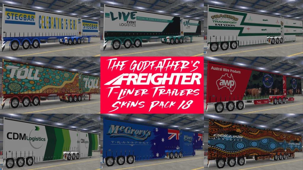 The Godfather's Freighter T-Liner Trailer Skins Pack 18 1.53 ATS - Euro ...